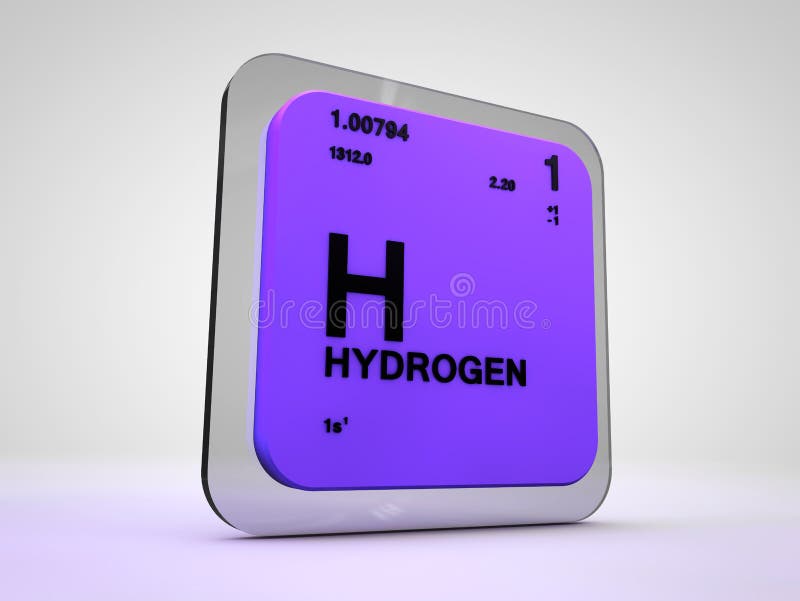 Hydrogen - H - Chemical Element Periodic Table Stock Illustration ...