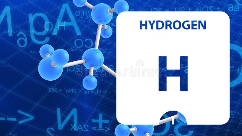 Hydrogen H Chemical Element. Hydrogen Sign with Atomic Number. Chemical ...