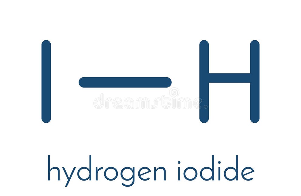 Hydrogen Iodide HI Molecule. Skeletal Formula. Stock Vector ...