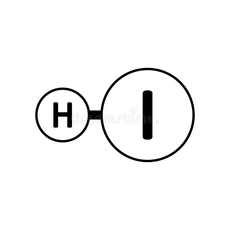 Hydrogen Iodide Molecule Icon Stock Illustration - Illustration of ...