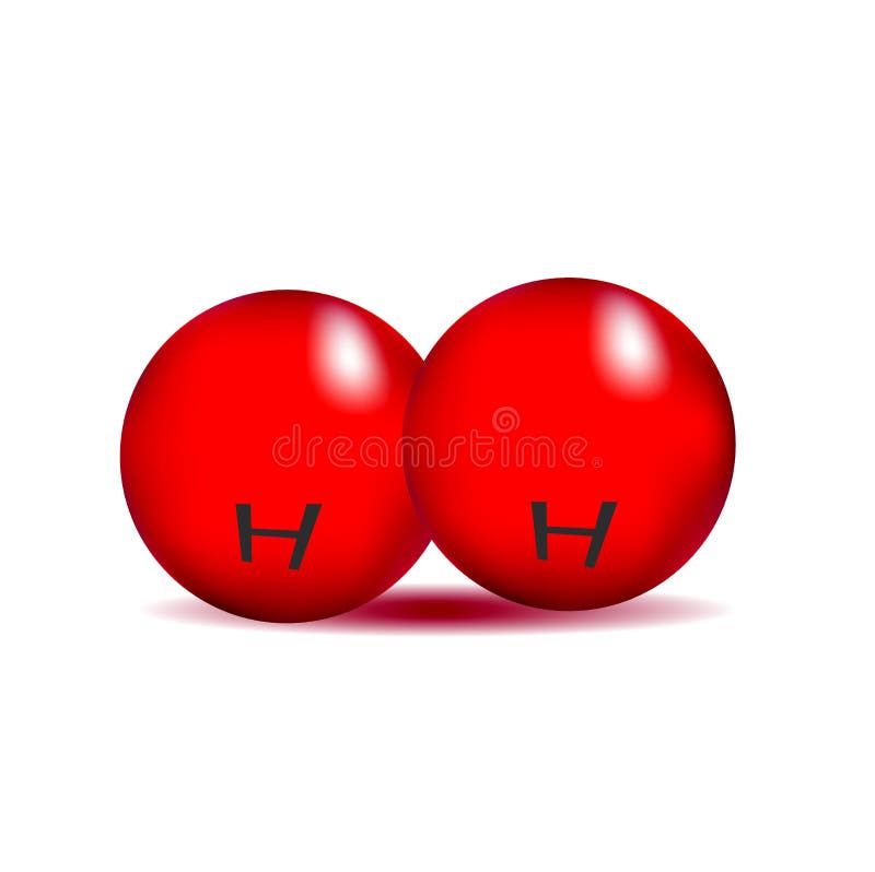 Hydrogen molecule stock illustration. Illustration of shape - 14384456