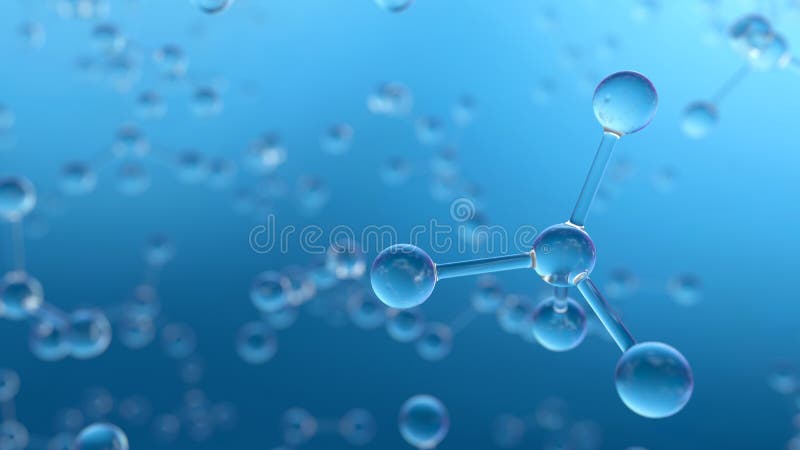 Hydrogen Molecule or Atom, Abstract Structure for Science or Medical ...