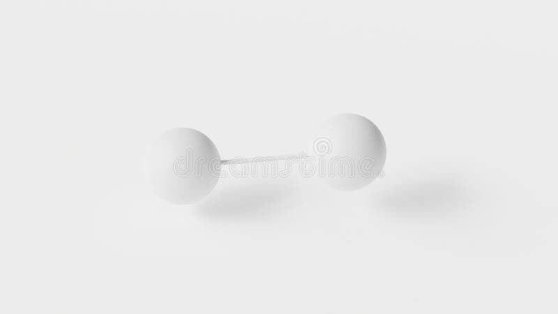 Hydrogen Molecule 3d, Molecular Structure, Ball and Stick Model ...