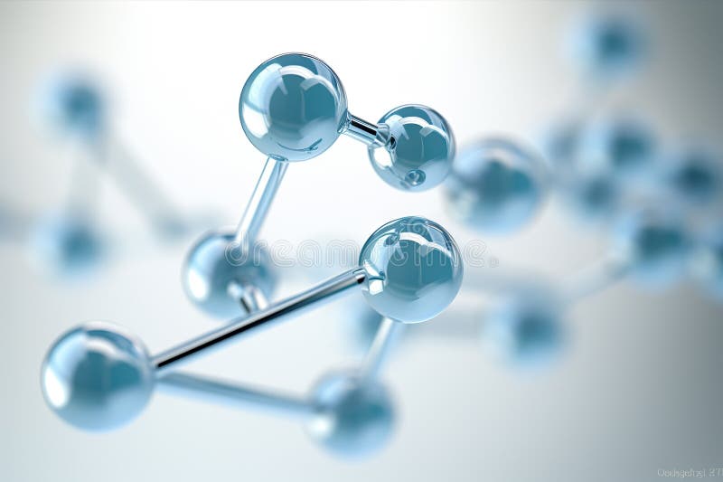 Hydrogen Molecule Model Illuminated on a White Background, Unveiling ...