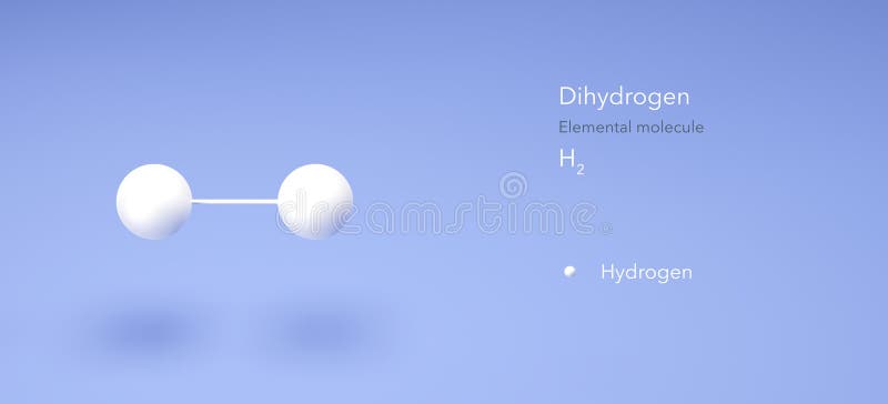 Hydrogen Molecule, Molecular Structures, Dihydrogen, 3d Model ...