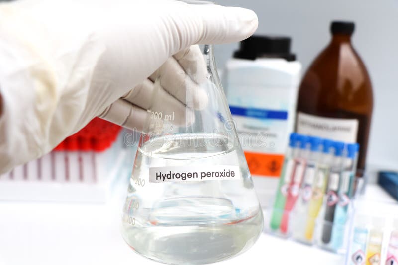Hydrogen Peroxide in Glass, Chemical in the Laboratory Stock Photo ...