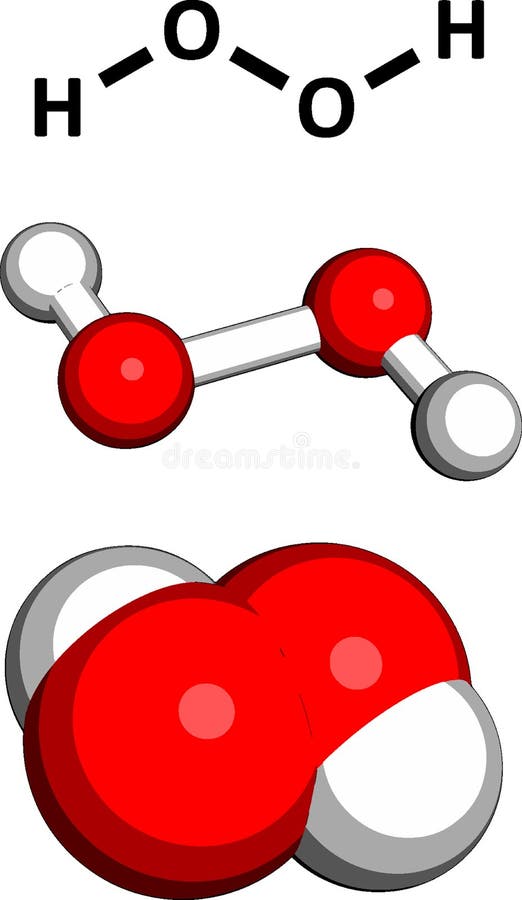 Hydrogen Peroxide (H2O2) Molecule Stock Vector - Illustration of hair ...