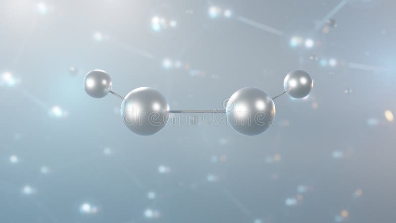 Hydrogen Peroxide Molecular Structure, 3d Model Molecule, Oxidizer ...