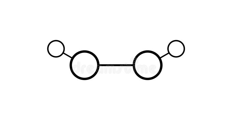 Hydrogen Peroxide Molecule, Structural Chemical Formula, Ball-and-stick ...