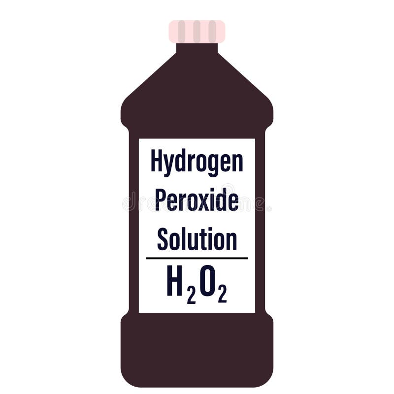Hydrogen Peroxide Solution in a Black Big Plastic Bottle Stock Vector ...