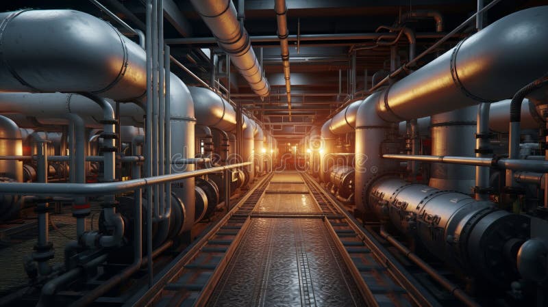 A Hydrogen Pipeline. Generative AI. Stock Illustration - Illustration ...