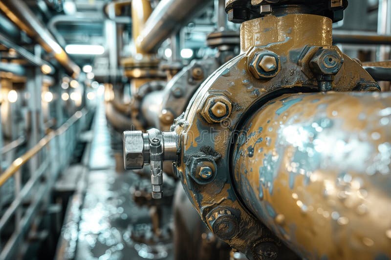 Hydrogen Pipeline Valve Control in Industrial Setting Stock ...