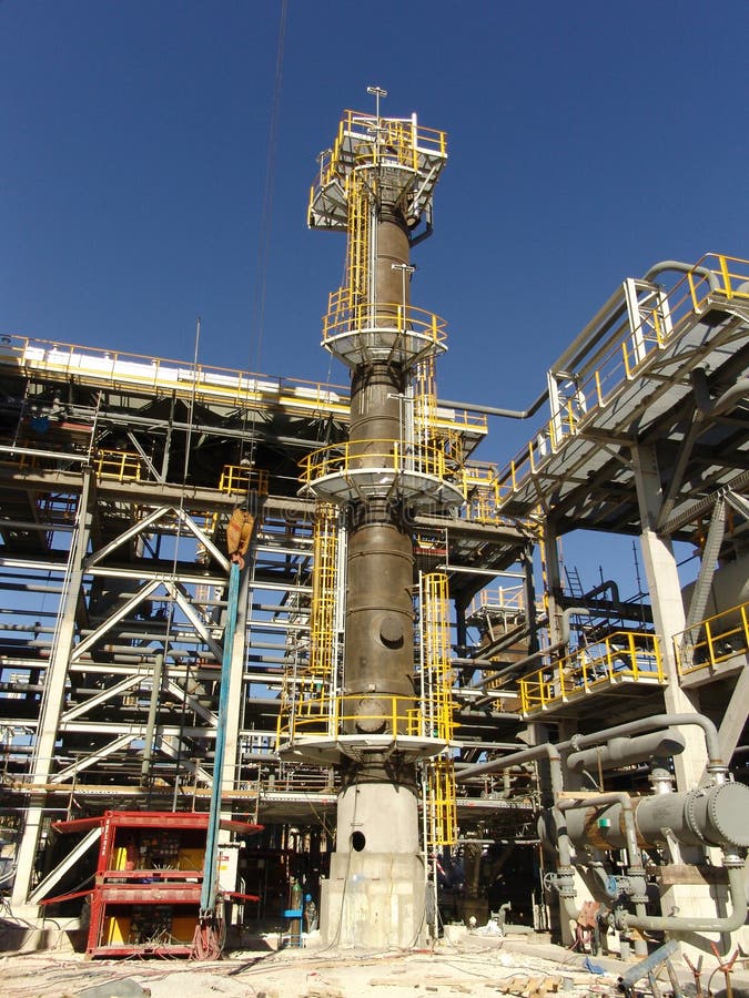 Refinery Under Construction Editorial Stock Photo - Image of exhaust ...