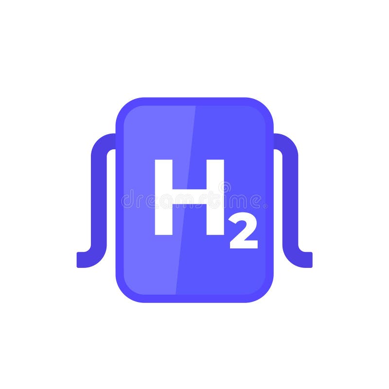 Hydrogen Power System Icon, H2 Energy Source Stock Vector ...