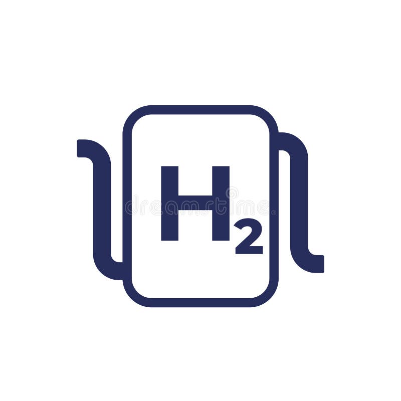Hydrogen Power System Icon, H2 Energy Source Stock Vector ...