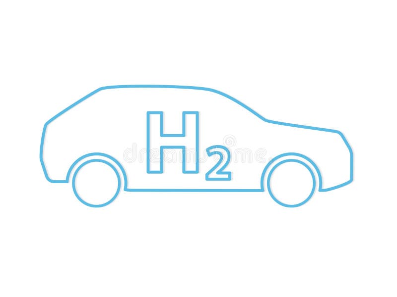 Hydrogen powered car icon stock vector. Illustration of green - 226222260