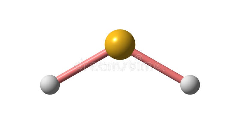 Hydrogen Selenide Molecular Structure Isolated on White Stock ...