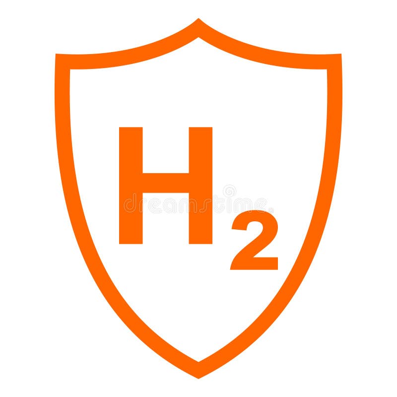 Hydrogen and shield stock illustration. Illustration of safety - 254685890