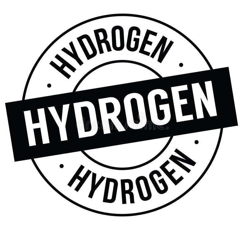 Hydrogen sign on white stock vector. Illustration of chloride - 123633005