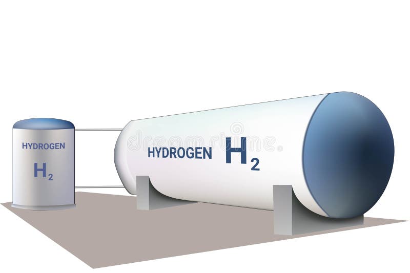 Hydrogen Storage Tank H2 Green Energy Ans Ecology Stock Vector ...
