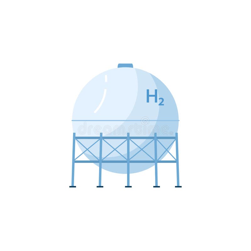 Hydrogen storage tank stock vector. Illustration of decorative - 313933763
