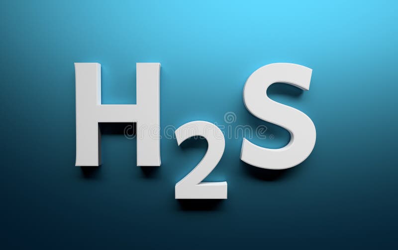 Hydrogen Sulfide (H2S) Molecule. Toxic Gas with Characteristic Odor of ...