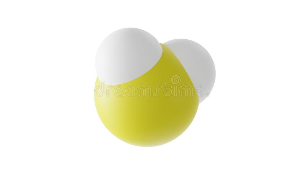 Hydrogen Sulfide Molecule, Chalcogen-hydride Gas Molecular Structure ...