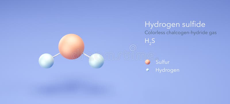 Hydrogen Sulfide Molecule, Molecular Structures, Chalcogen-hydride Gas ...