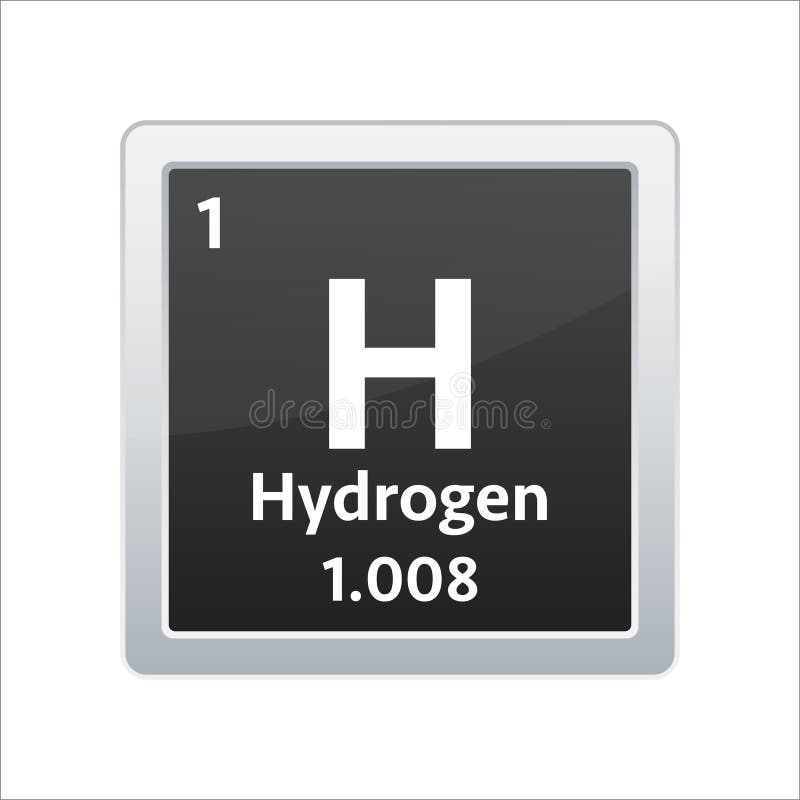 Hydrogen Symbol. Chemical Element of the Periodic Table. Vector Stock ...