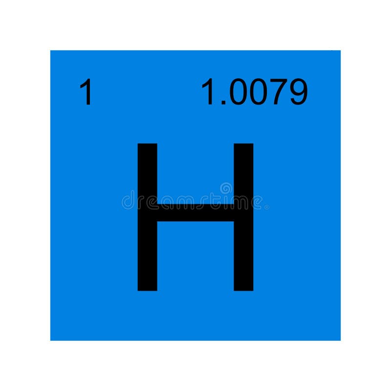 Hydrogen Symbol Chemical Periodic Table Stock Illustration ...