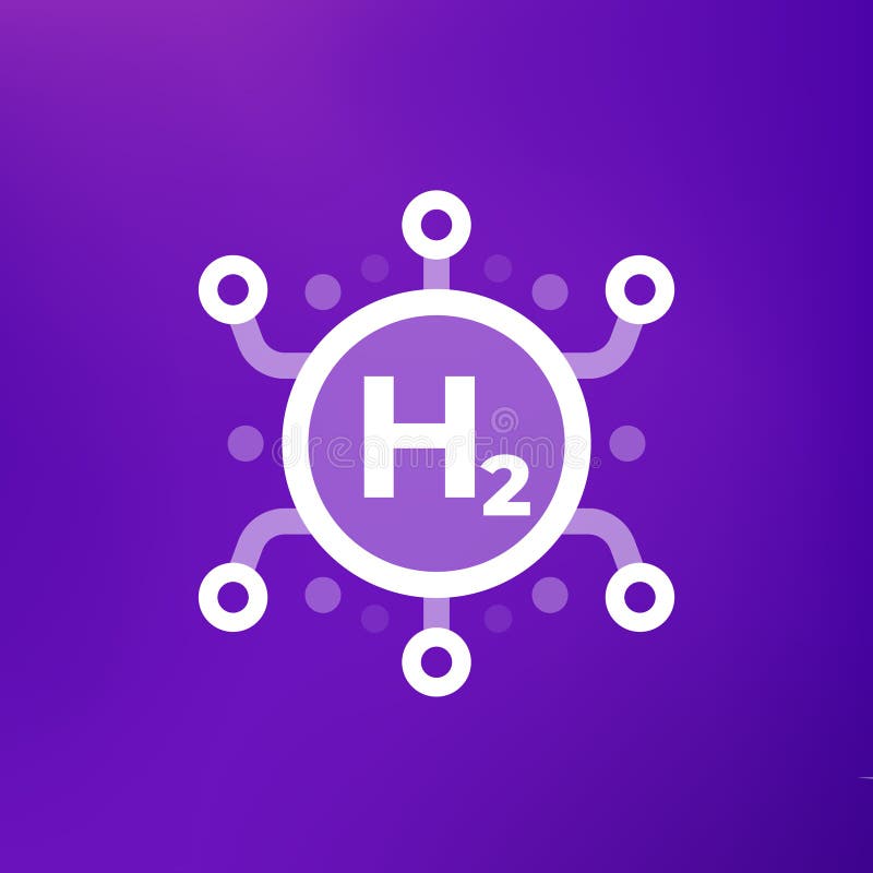 Hydrogen Synthesis Icon, H2 Energy Production Stock Vector ...
