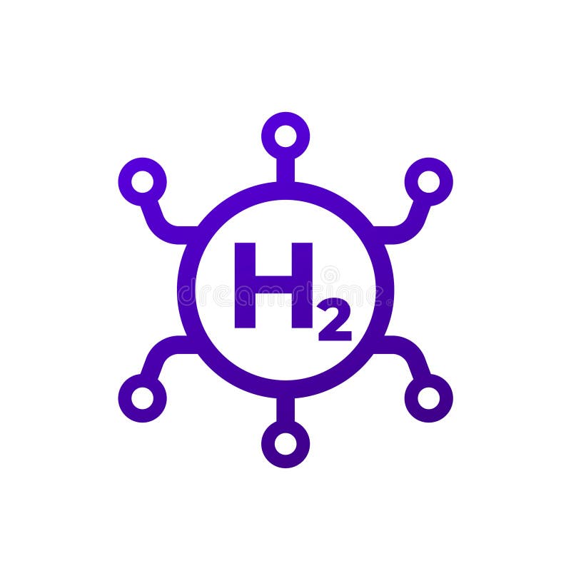 Hydrogen Synthesis Icon, H2 Energy Vector Stock Vector - Illustration ...