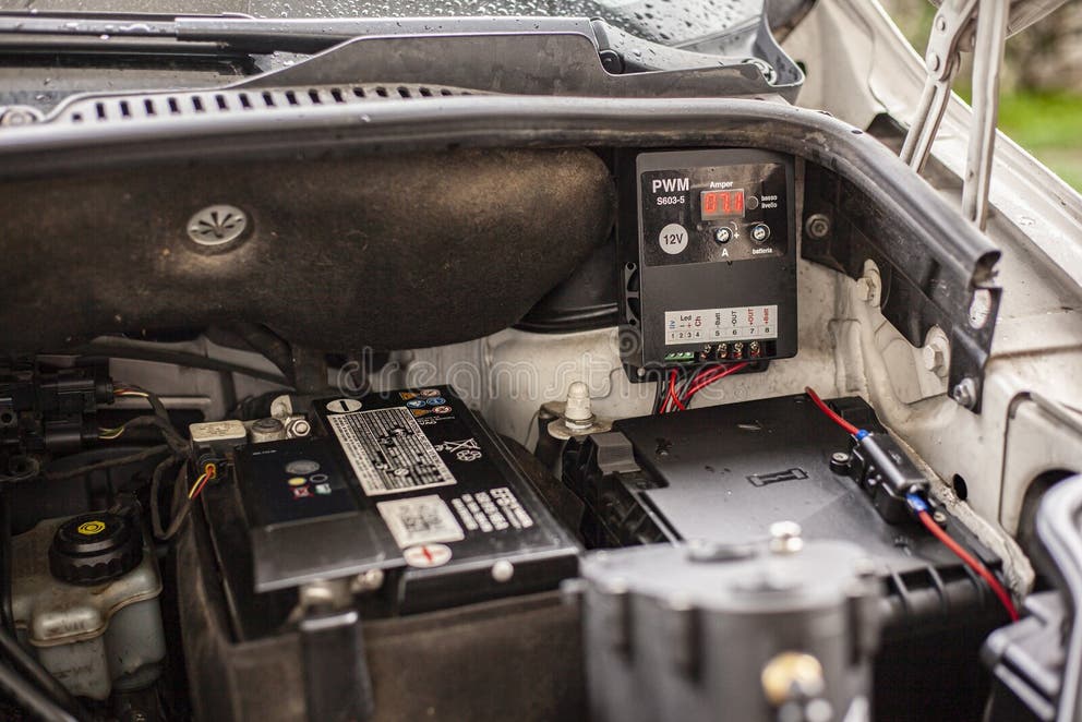 Hydrogen System Control Unit in the Car Engine Editorial Stock Image ...
