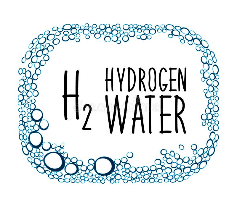 Hydrogen Water Drinking New Technology Concept Frame Stock Vector ...
