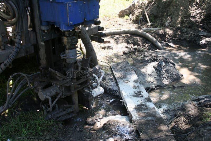 Hydrogeological drilling stock image. Image of deposit - 62841835