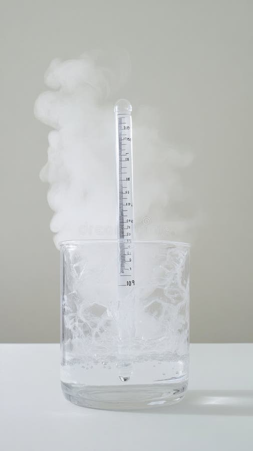 Hydrometer Measuring Density of Fog in Beaker Experiment Stock Image ...