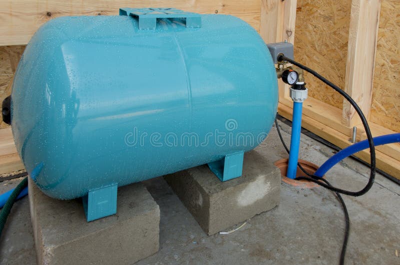 Hydrophore or Water Tank Equalizing the Pressure Stock Photo - Image of ...
