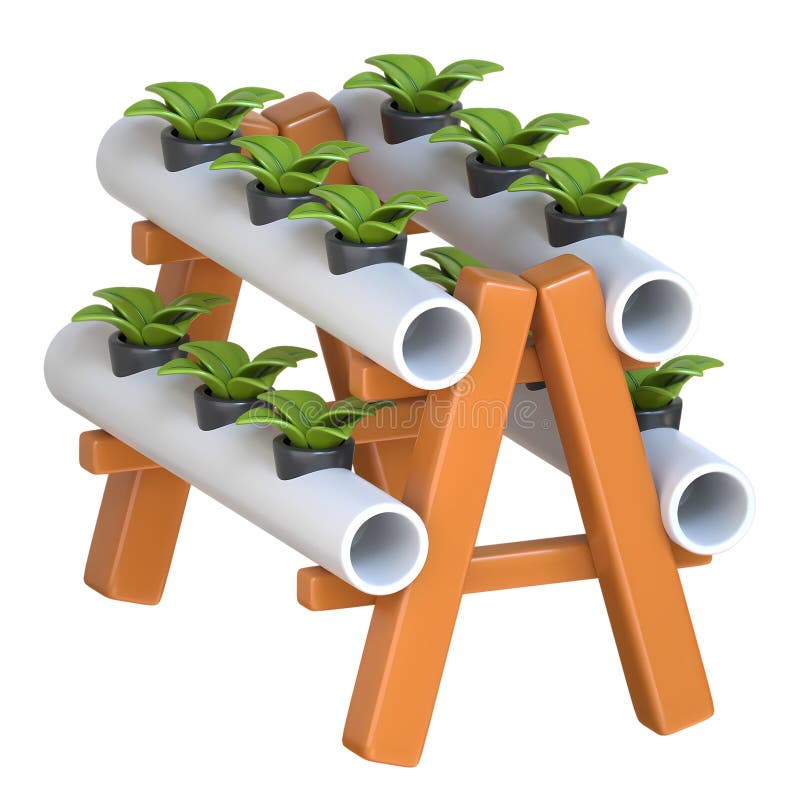 Hydroponic 3D Icon stock illustration. Illustration of organic - 350928396