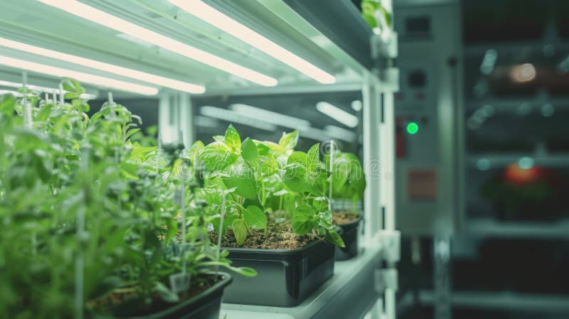 Hydroponic Farming Setup with Automated Stock Illustration ...