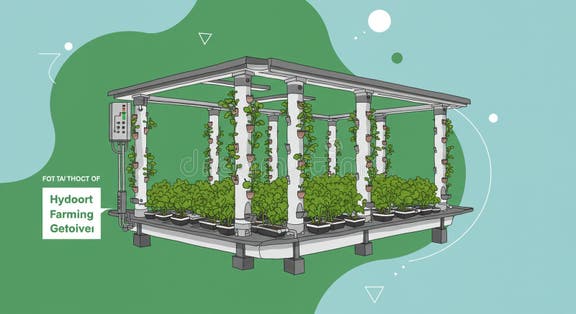 Hydroponic Farming System with Vertical Columns Supporting Cascading ...