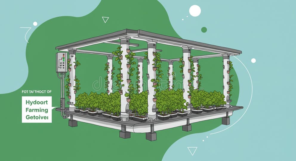 Hydroponic Farming System with Vertical Columns Supporting Cascading ...