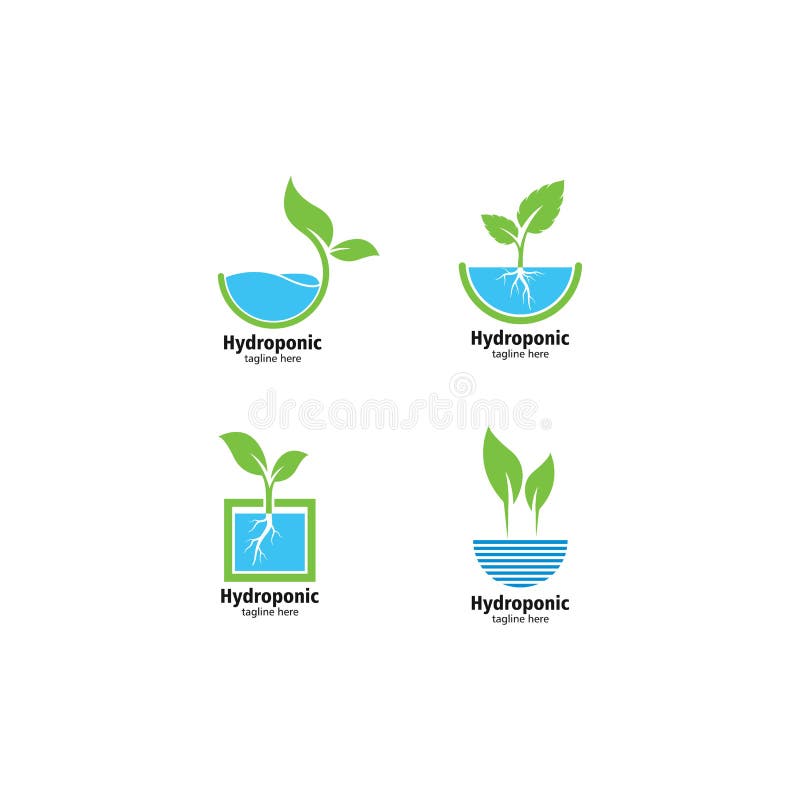 Hydroponic Logo Vector Icon Illustration Stock Illustration ...