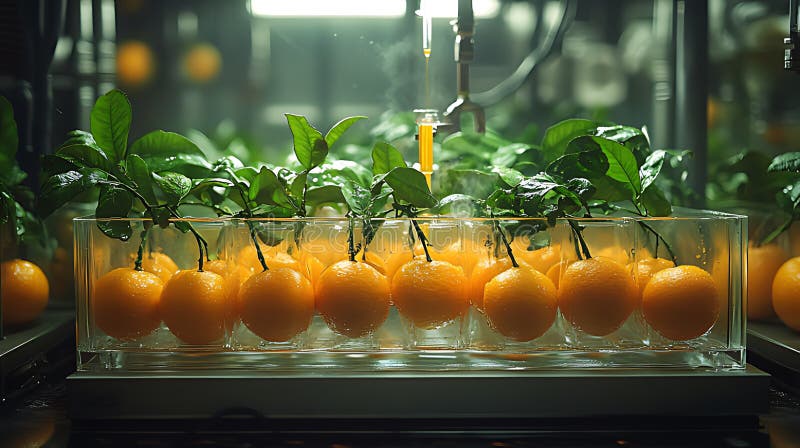 Hydroponic Orange Growth, Laboratory, Research, Nutrient Solution Stock ...