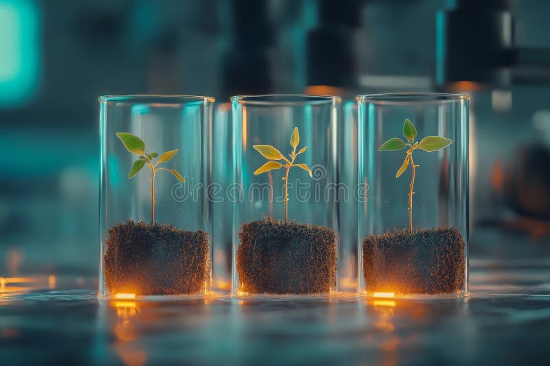 Hydroponic Sprouts of the Future, Fresh Sprouts and Seedlings Stock ...