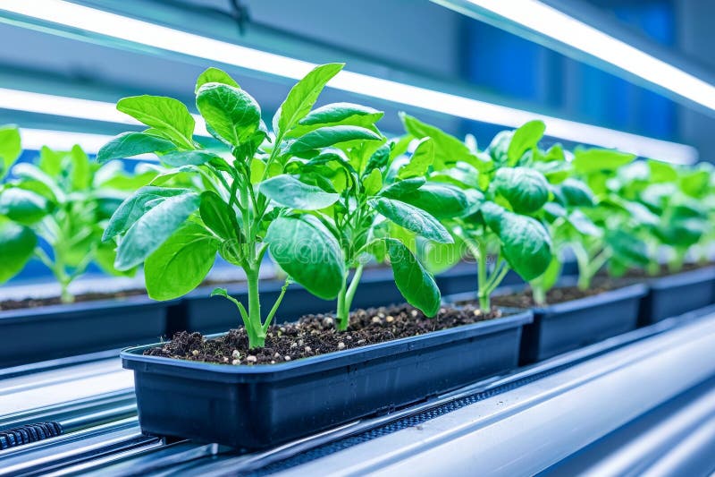 Hydroponic Vertical Agriculture with High-tech Agricultural Technology ...