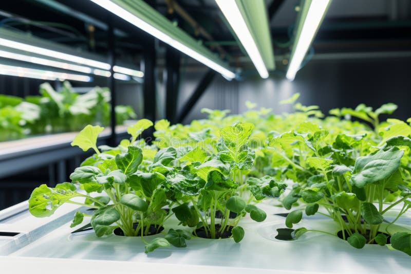 Hydroponics Lab with Healthy Plants, Unattended by Humans Stock Image ...