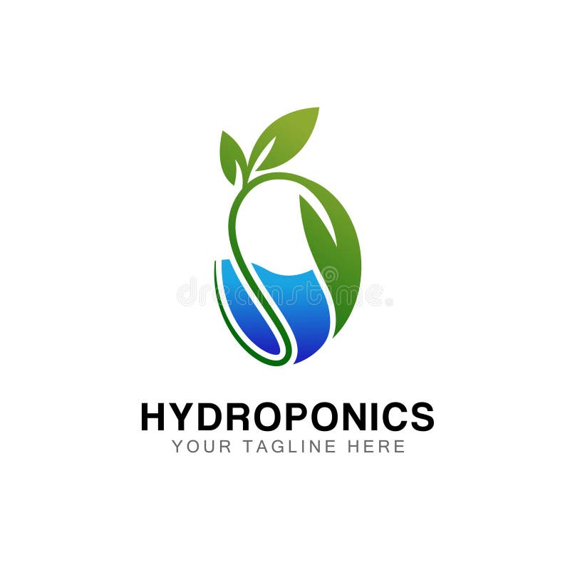 Hydroponics Logo Design Template Vector Stock Vector - Illustration of ...