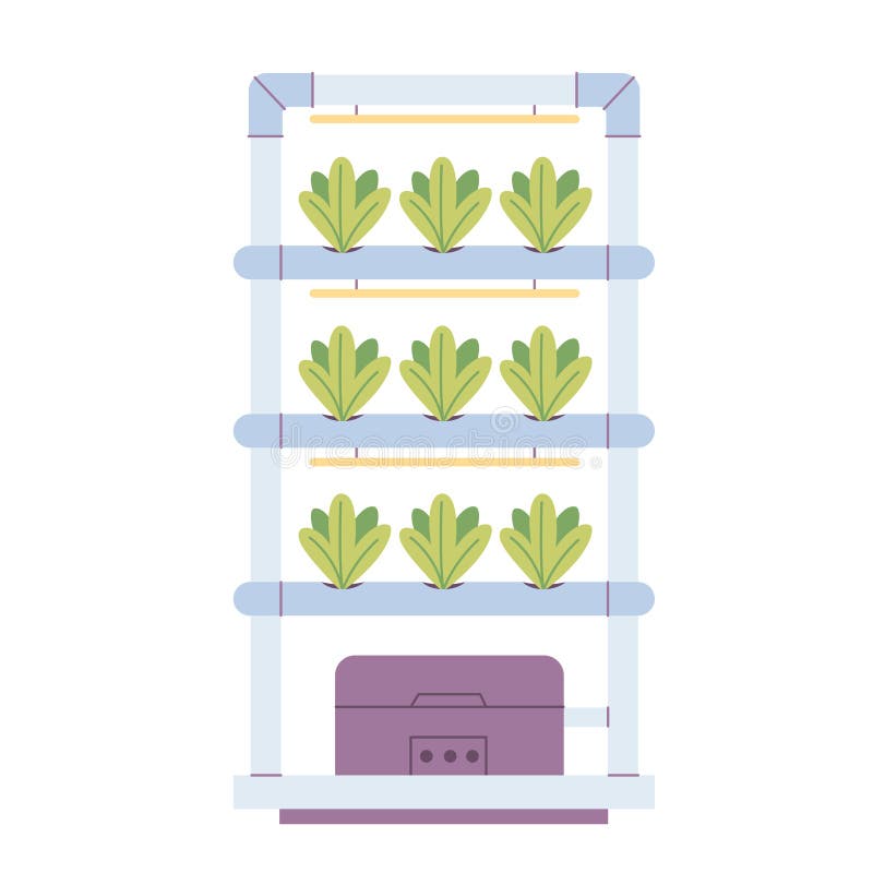 Hydroponics Technology for Plants Growing. Vertical Farming. Smart Farm ...