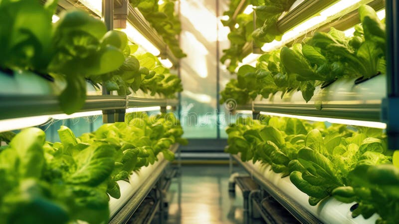 Hydroponics and Vertical Farming Concept. Water-saving Farming ...