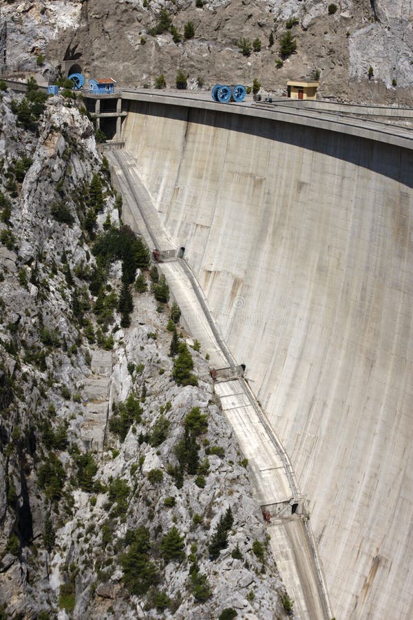 Modern dam in Turkey stock photo. Image of hydro, blue - 25652544